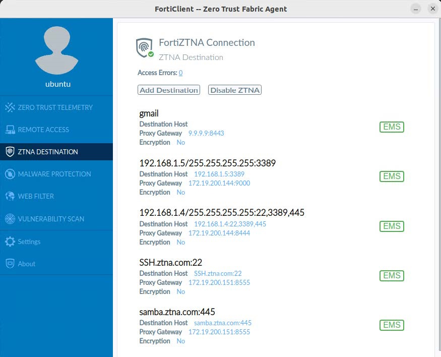 FortiClient EMS auto-detects FortiGate configuration of non-web ZTNA ...